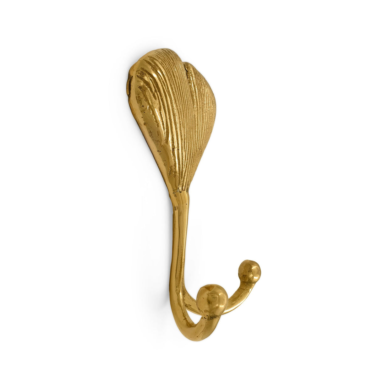 Brass Hook Art Nouveau Ginkgo Leaf – Fern