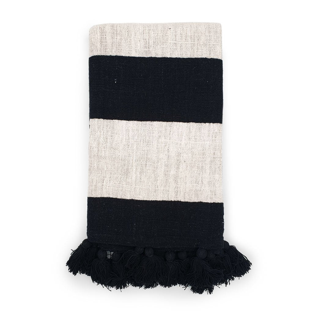 Cotton Throw Stripes Pattern – Fern